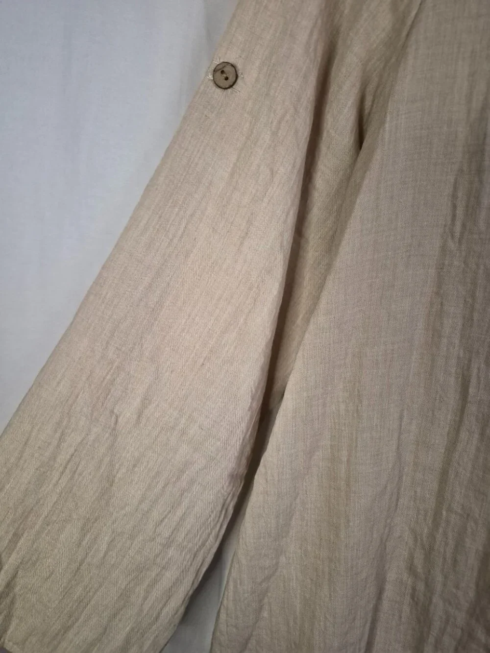 unbranded | Tops | Large Linen Beige Boho Peasant Lagenlook Beach ...